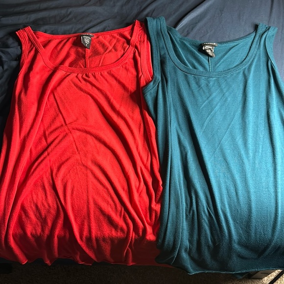 torrid | Tops | 2 Torrid Tanks In Red And Blueteal Size 1x | Poshmark